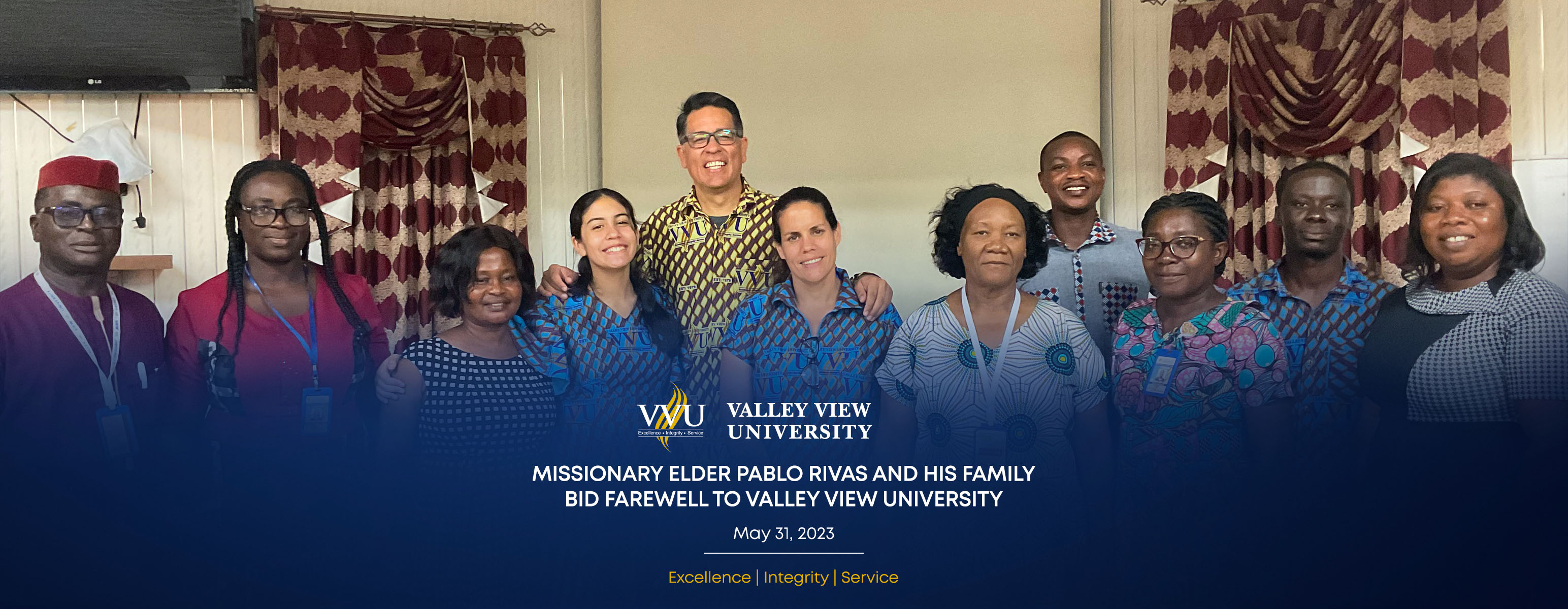 Missionary Elder Pablo Rivas and Family Bid Farewell to VVU